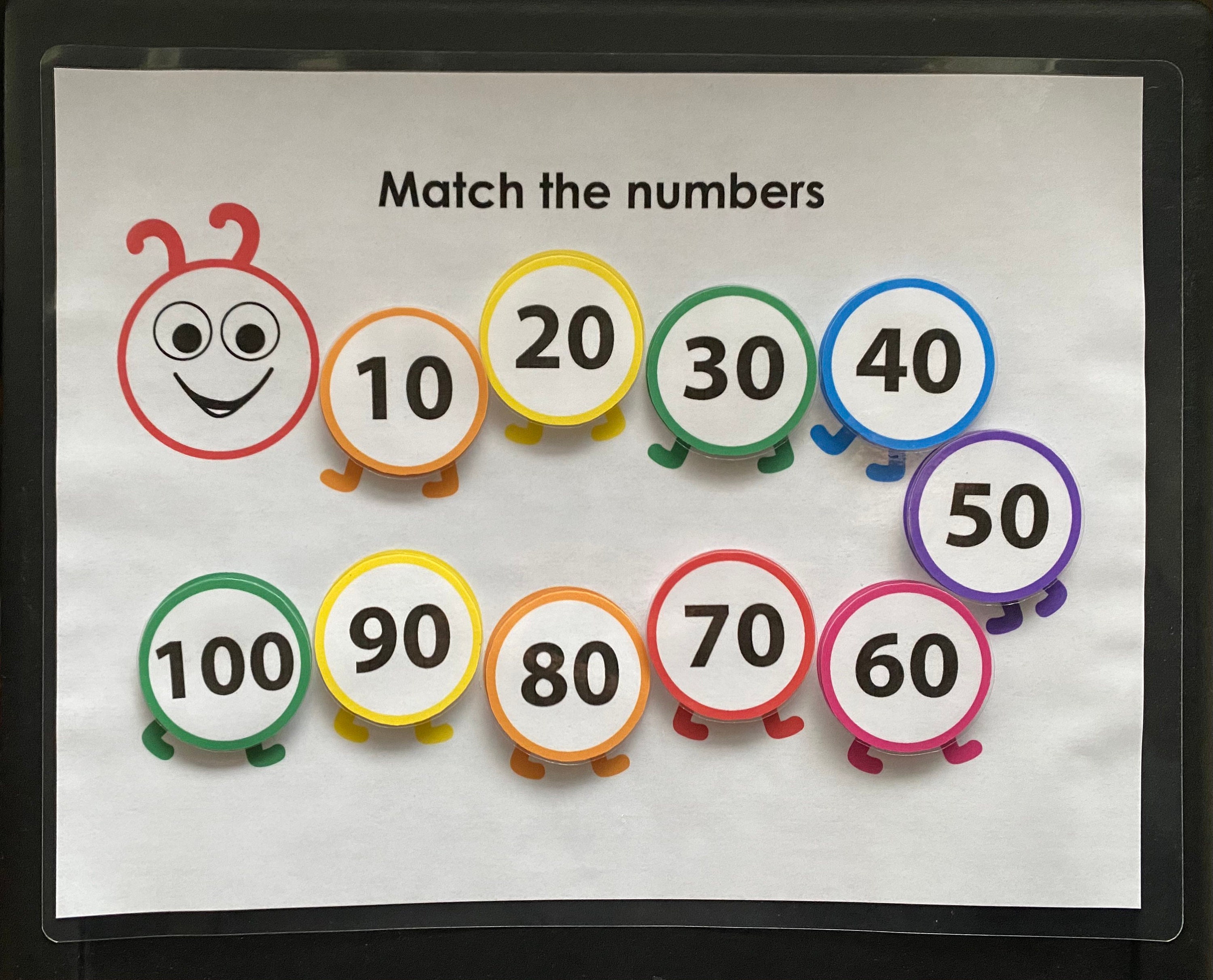 Counting by Ten Caterpillar Learning Page Skip Counting - Etsy Israel