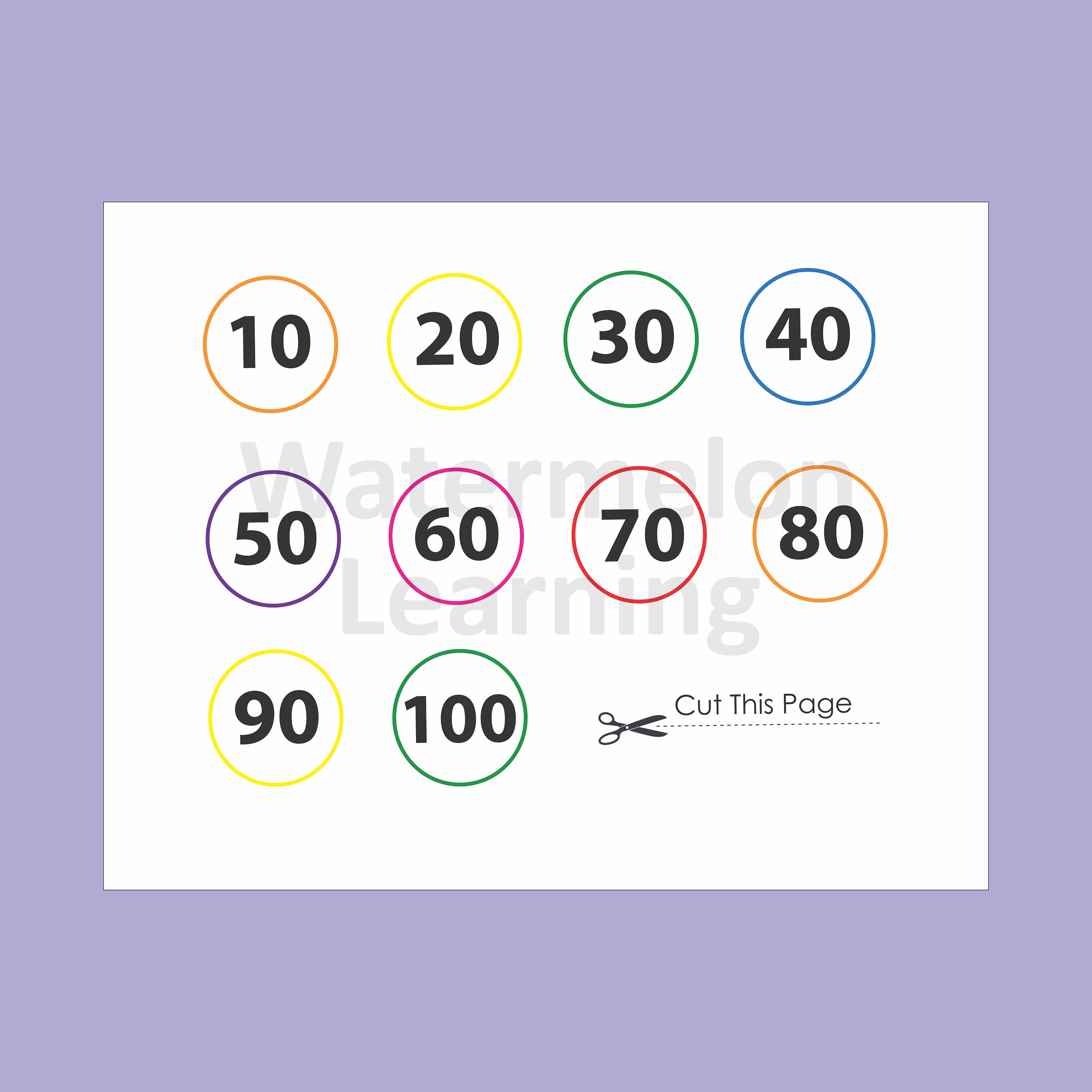 Counting by Ten Caterpillar Learning Page Skip Counting - Etsy