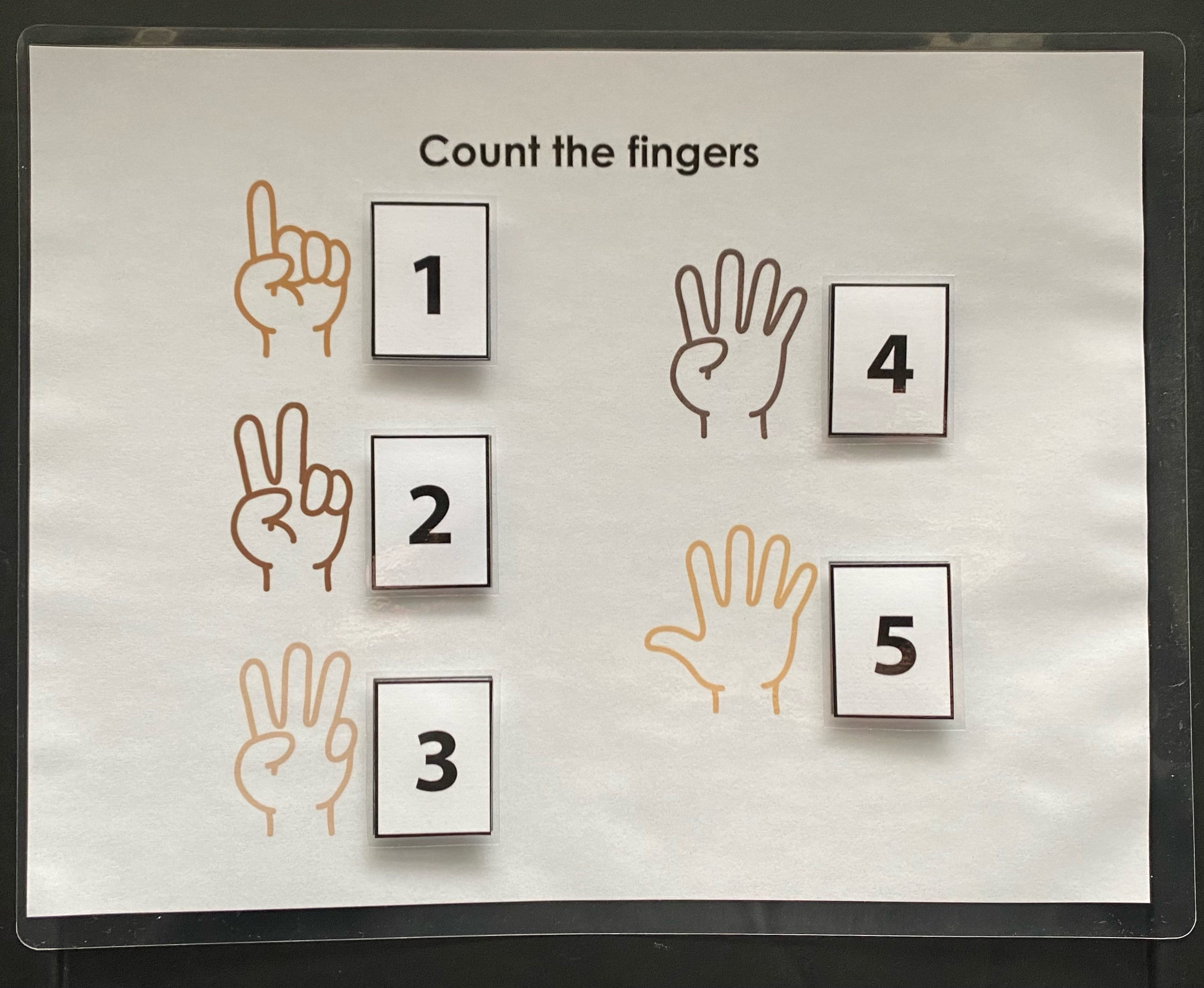 Counting Fingers One to Ten Learning Pages - Etsy