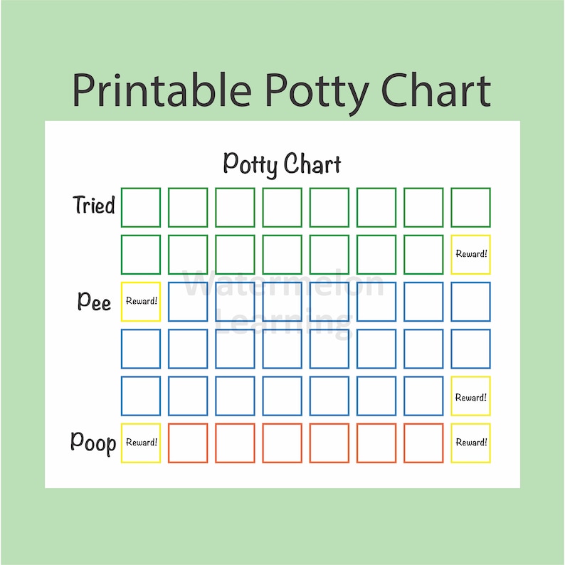 Potty Training Sticker Chart - Etsy