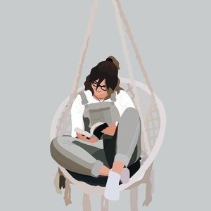 Custom illustration. Faceless illustration. Minimalist Custom. | Etsy