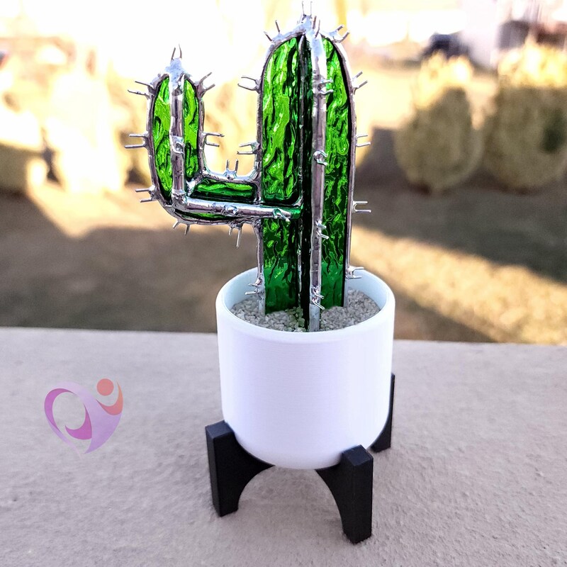 Stained Glass Cactus - Etsy