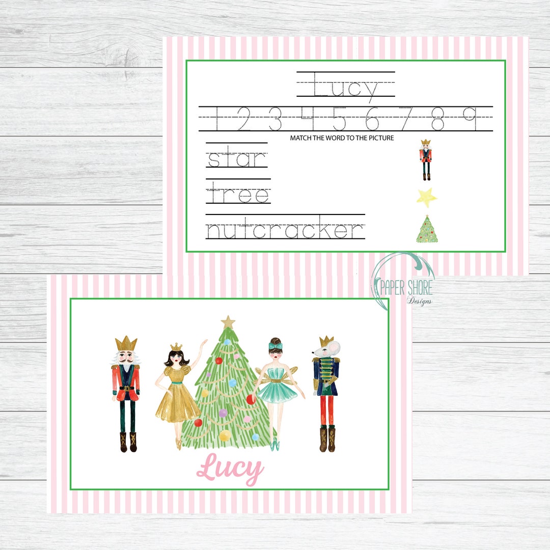 Personalized Christmas Nutcracker Placemat - Etsy