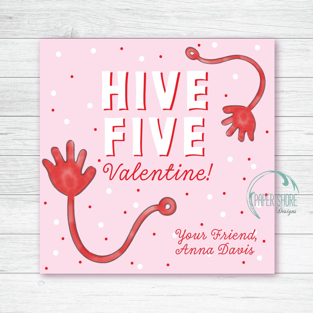 Slappy Hand Valentine Tag // Stickers - Etsy