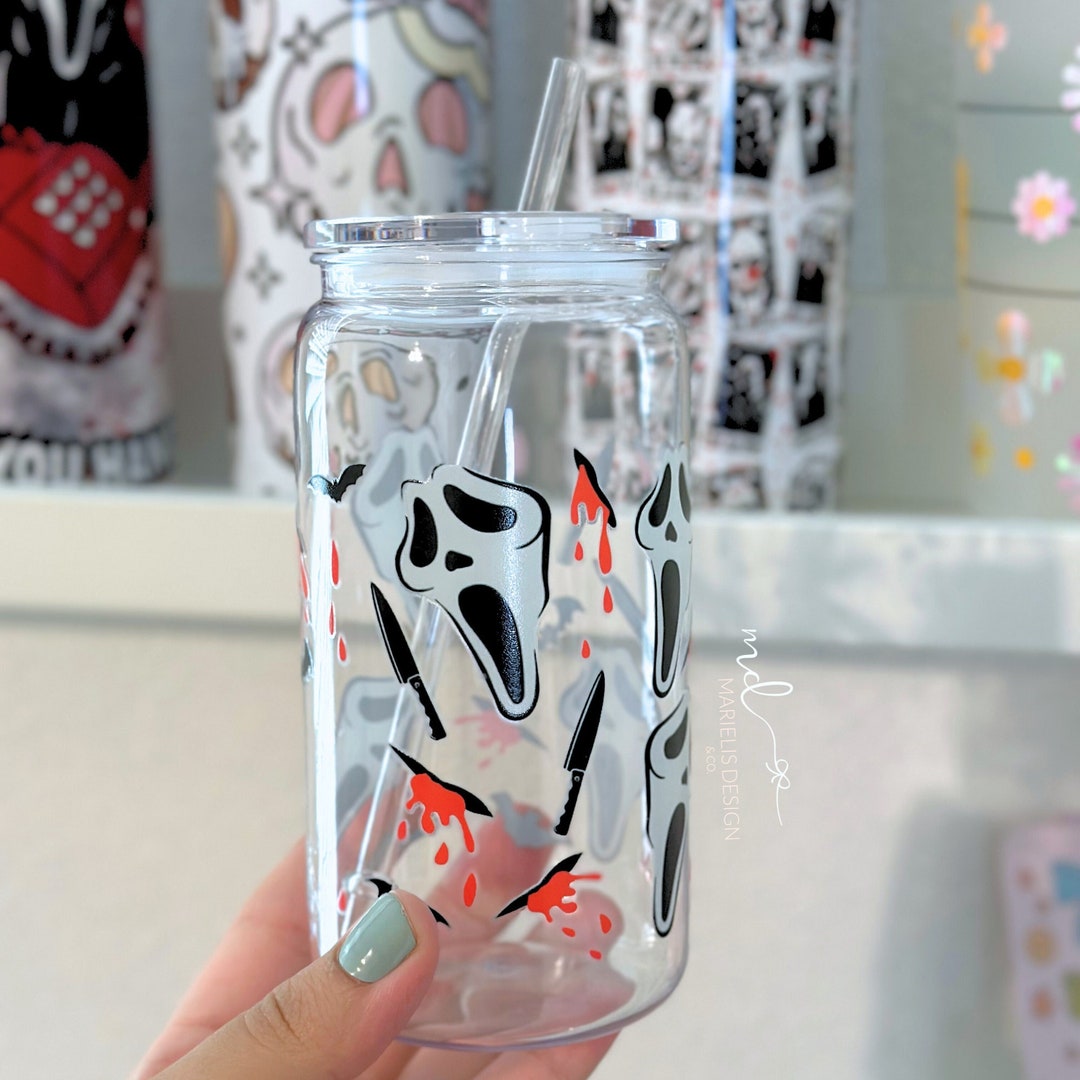Spooky Horror Coffee Cup, Libbey 16oz Acrylic Plastic, Acrylic Beer Can ...