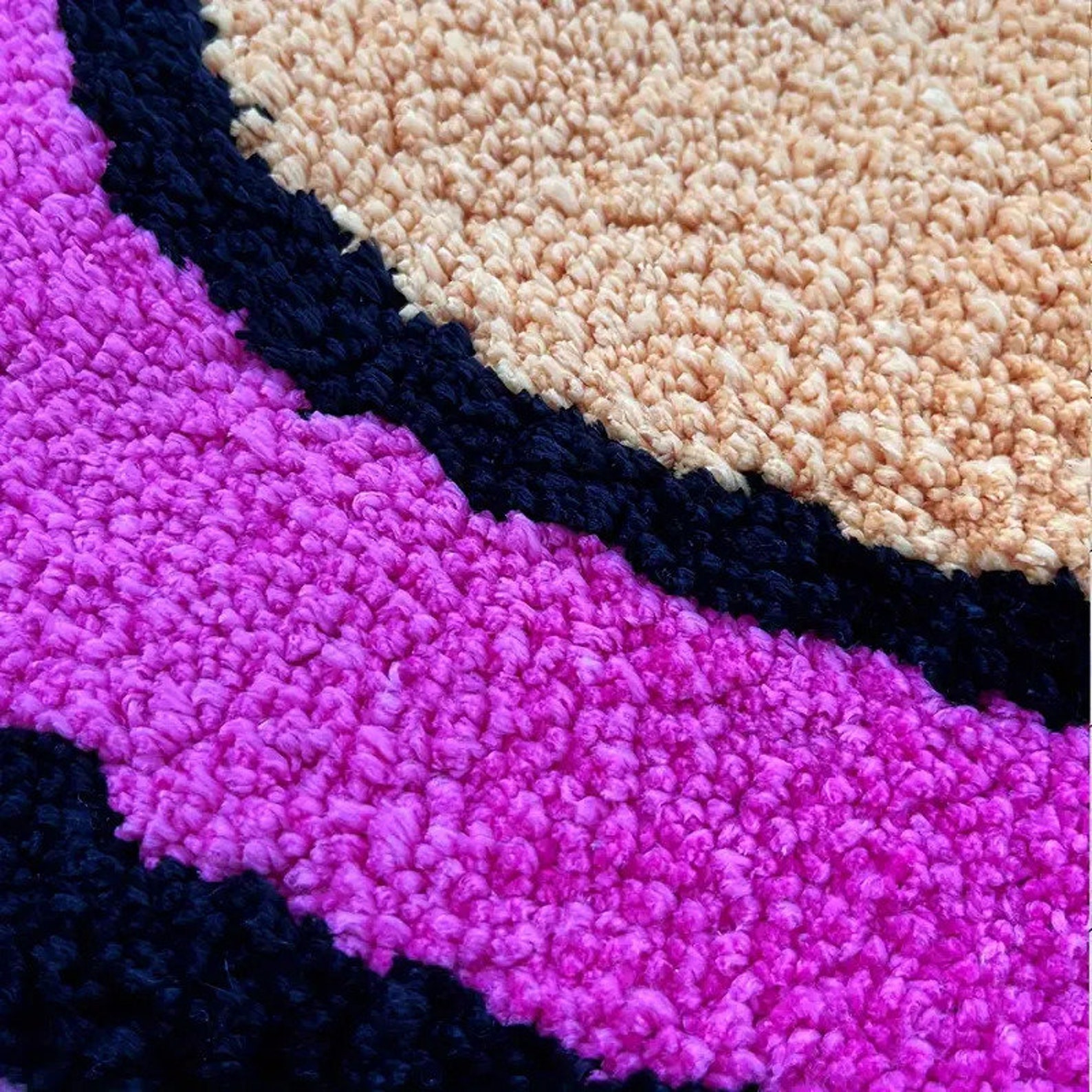 Tufted Cherry Bomb Rug Pink | Handmade Rug, Tufted Rug, Custom Rug ...