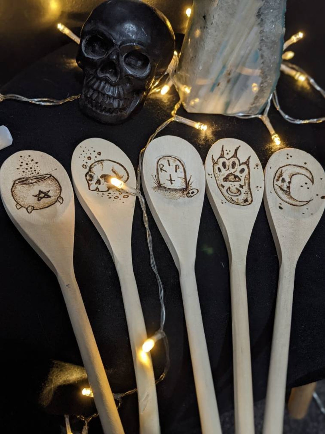 Pyrography Wooden Spoons Kitchen Witch Witch Gifts Altar - Etsy