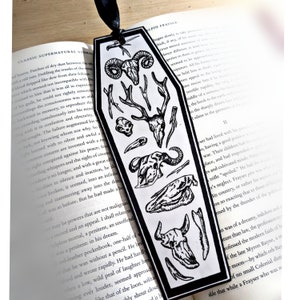Dark Coffin Bookmarks, Skeleton, Horror, Anatomy, Gift, Dark, Gothic ...