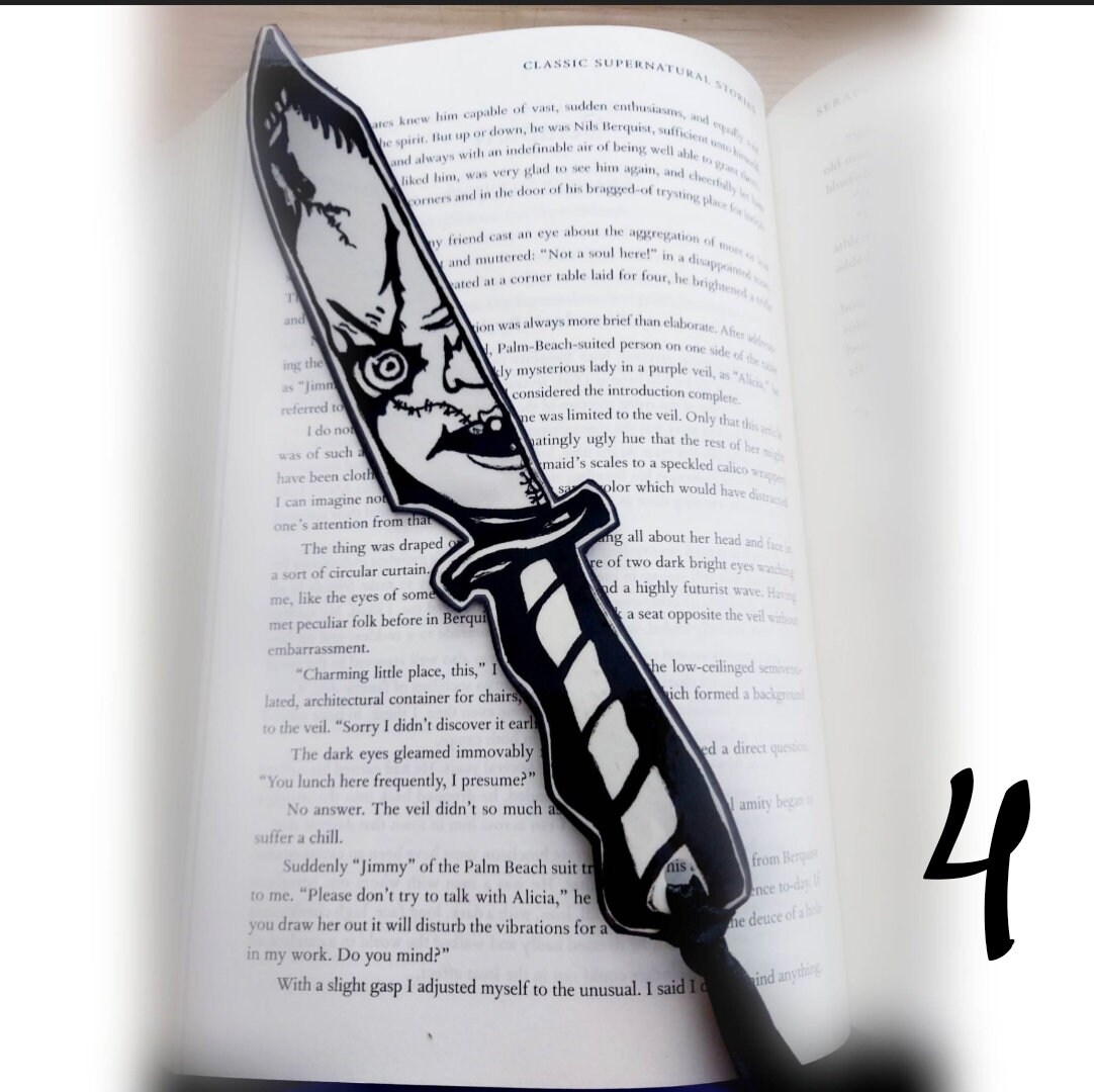 Horror Icon Serial Killer Bookmarks hand Drawn & Handmadegift, Bookmark ...