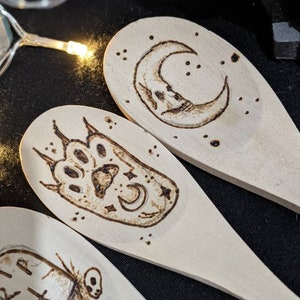 Pyrography Wooden Spoons kitchen witch witch gifts altar | Etsy