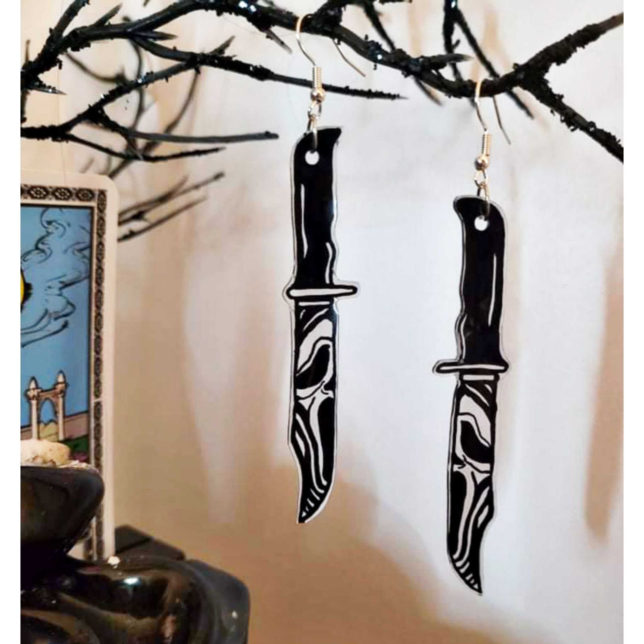 Horror Icon Serial Killer Knife Earrings, Earrings, Dangle, Knives ...