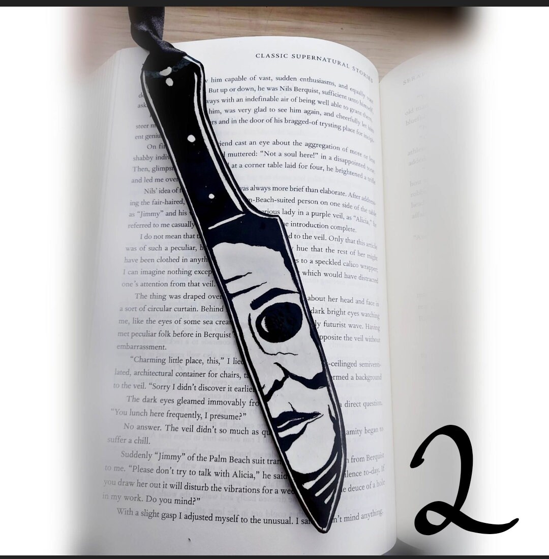 Horror Icon Serial Killer Bookmarks hand Drawn & Handmadegift, Bookmark ...