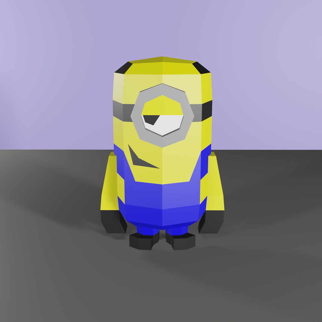 Minion X 3D DIY Paper Model Papercraft Pepakura - Etsy