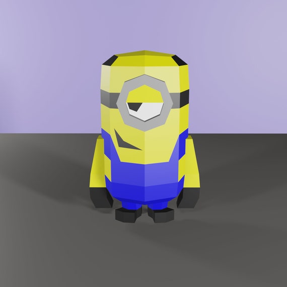Minion X 3D DIY Paper Model Papercraft Pepakura | Etsy