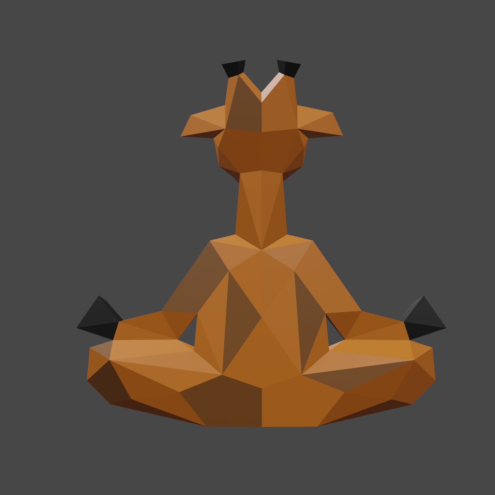 Meditating Giraffe DIY Papercraft Decoration Pepakura Model - Etsy