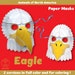 Eagle, Paper Mask, North American Animal, Printable, Paper Craft, Paper ...