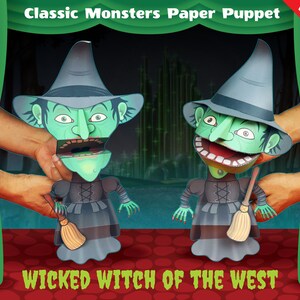 Wicked Witch of the West, Paper Puppet, Halloween, Printable ...