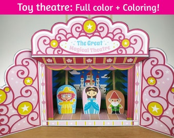 Toy Theatre Toy Theater Paper Puppets Fairy Tale | Etsy