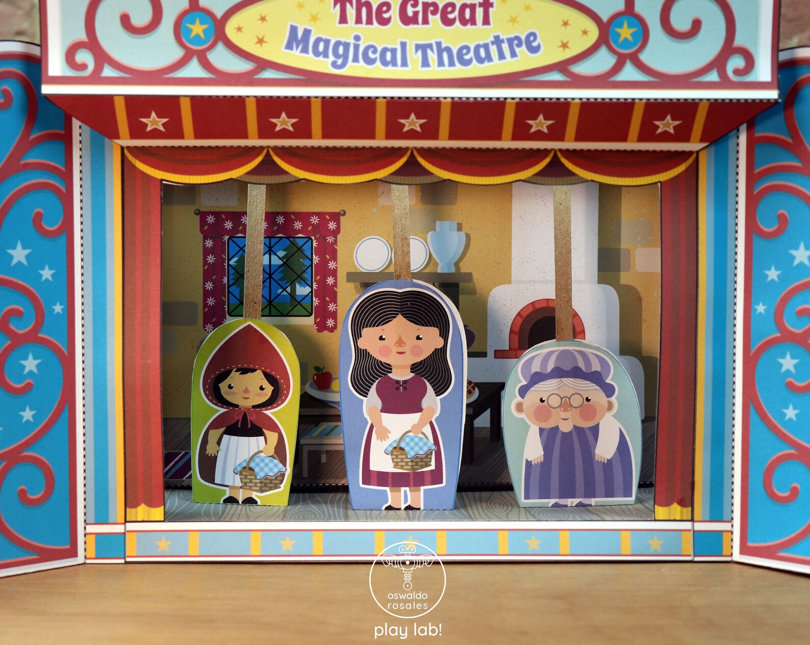 Paper Puppets Set, Fairy Tale, Printable, Coloring, Paper Craft, Paper ...