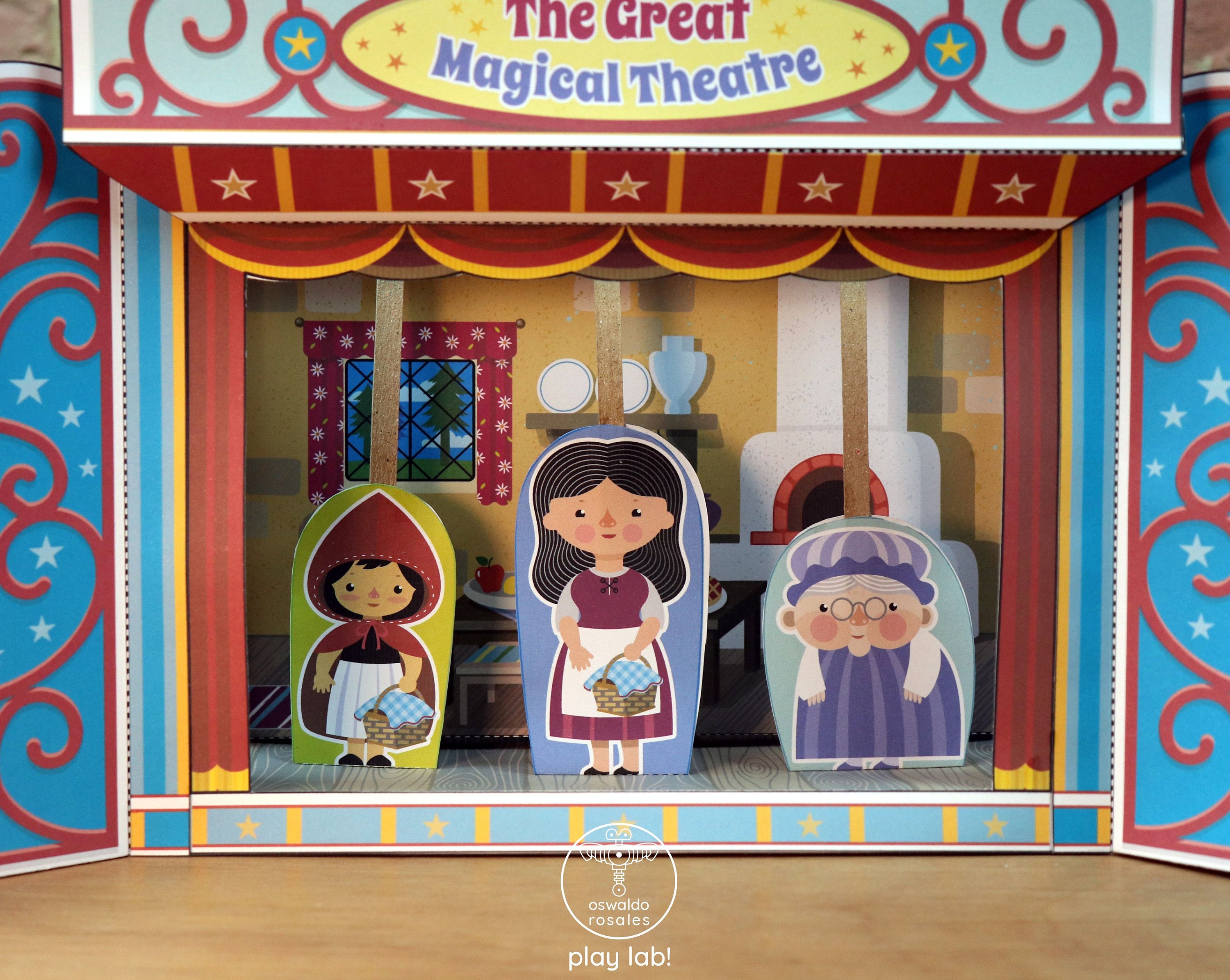 Paper Puppets Set, Fairy Tale, Printable, Coloring, Paper Craft, Paper ...