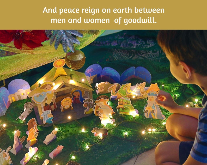 Nativity Scene, Printable, Paper Model, Paper Set, Paper Craft, Paper ...