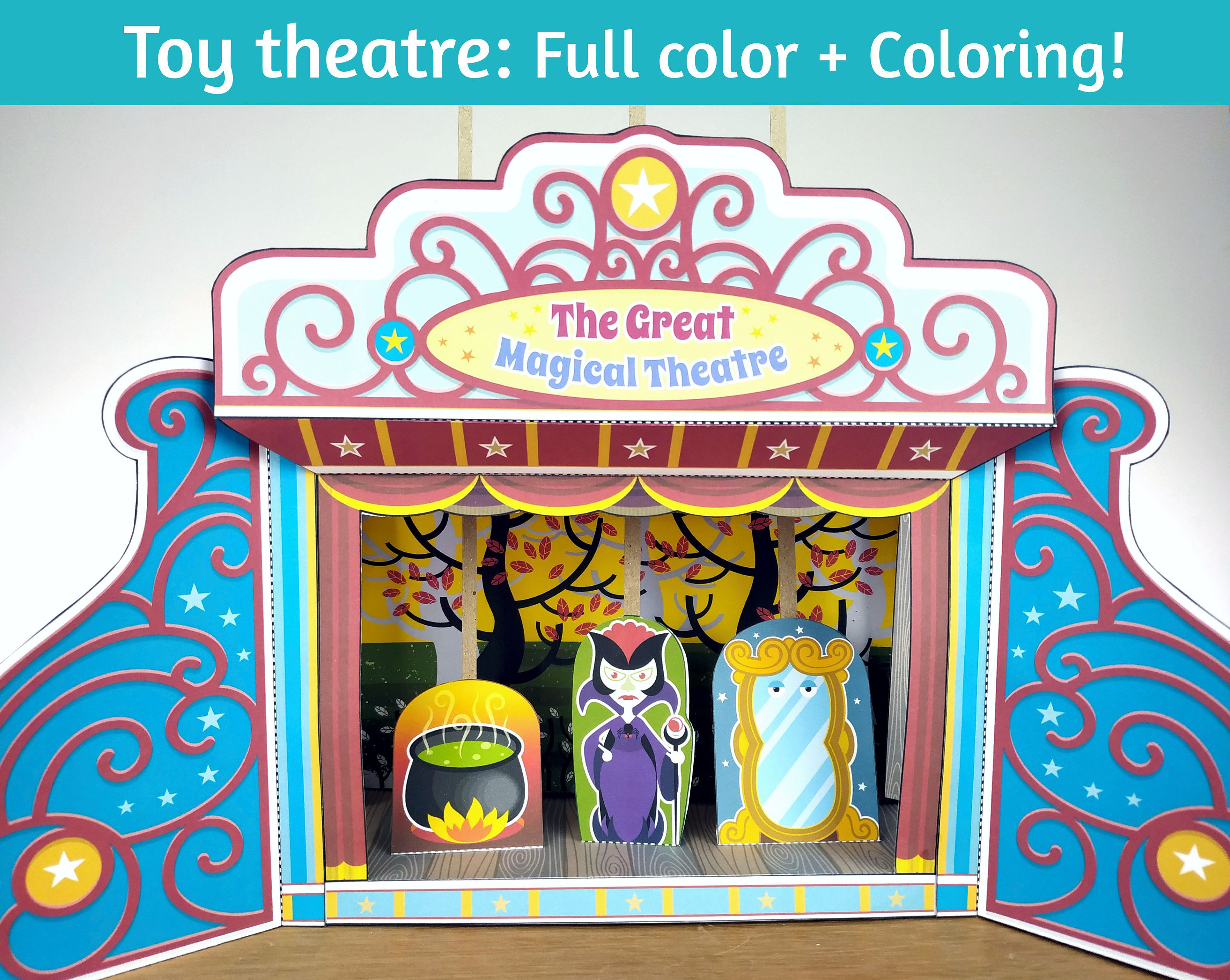 Toy Theatre, Toy Theater, Paper Puppets, Fairy Tale, Printable ...