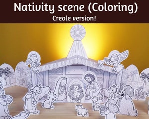 Christmas Nativity Silhouettes Digital Art Set Clipart Commercial Use ...