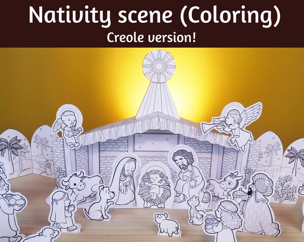 Christmas Nativity Silhouettes Digital Art Set Clipart Commercial Use ...
