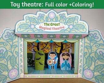 Toy Theatre Toy Theater Paper Puppets Fairy Tale | Etsy
