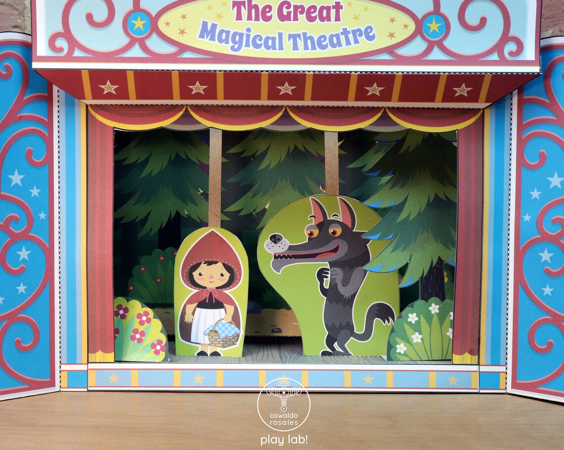 Paper Puppets Set, Fairy Tale, Printable, Coloring, Paper Craft, Paper ...