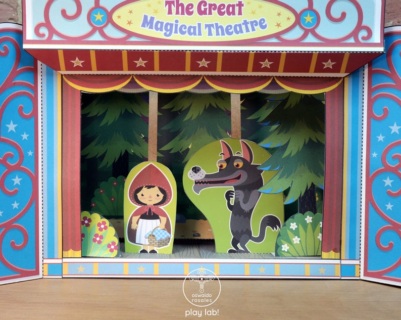 Paper Puppets Set, Fairy Tale, Printable, Coloring, Paper Craft, Paper ...