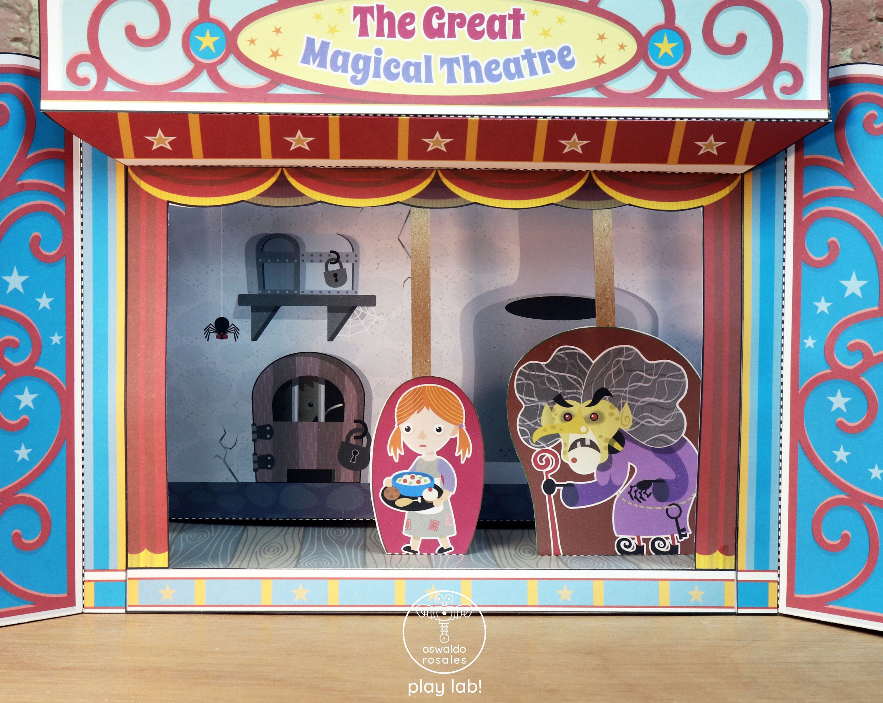 Paper Puppets Set, Hansel and Gretel, Fairy Tale, Printable, Coloring ...