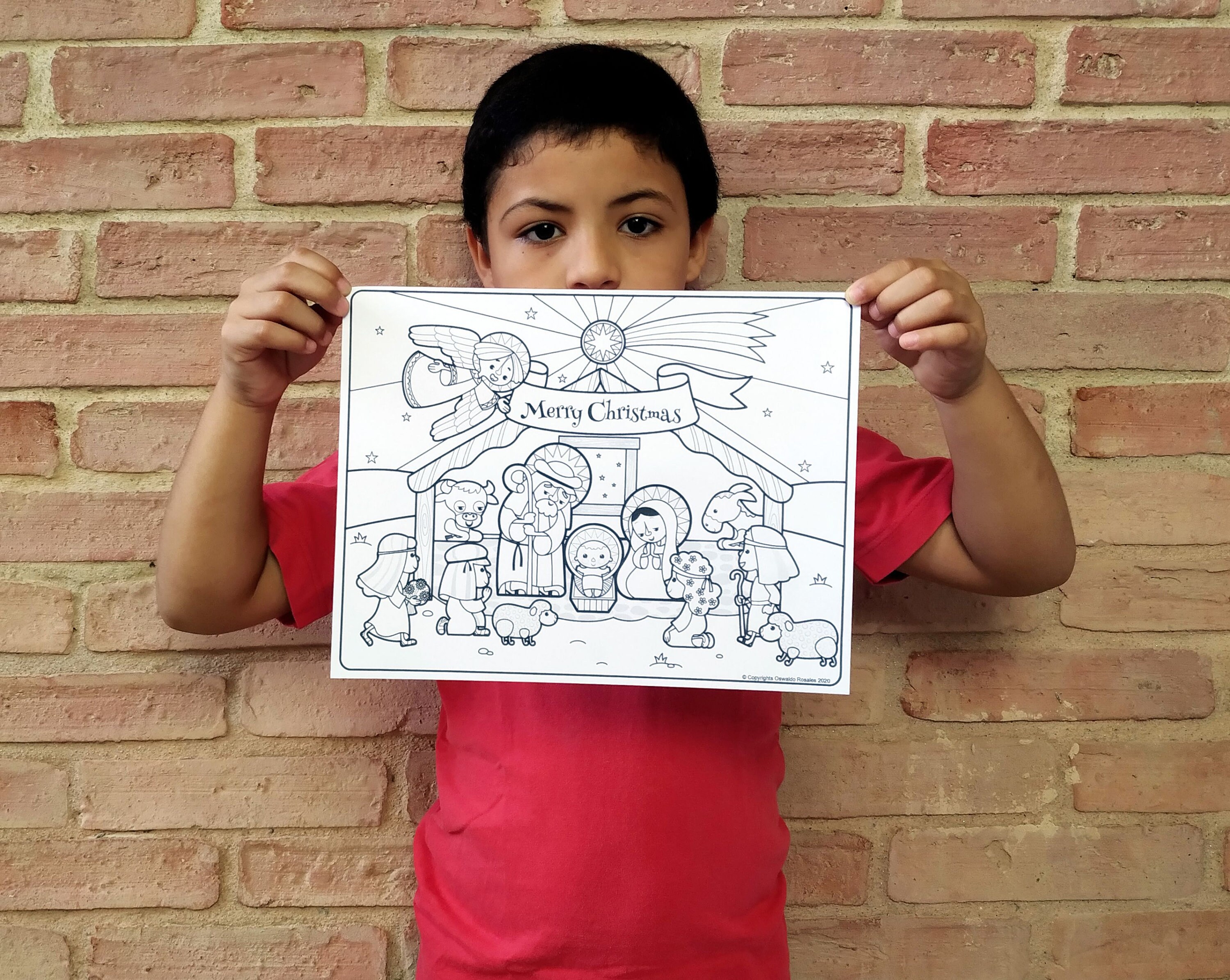 Nativity Scene, Holiday, Coloring Page, Coloring Sheet, Printable ...