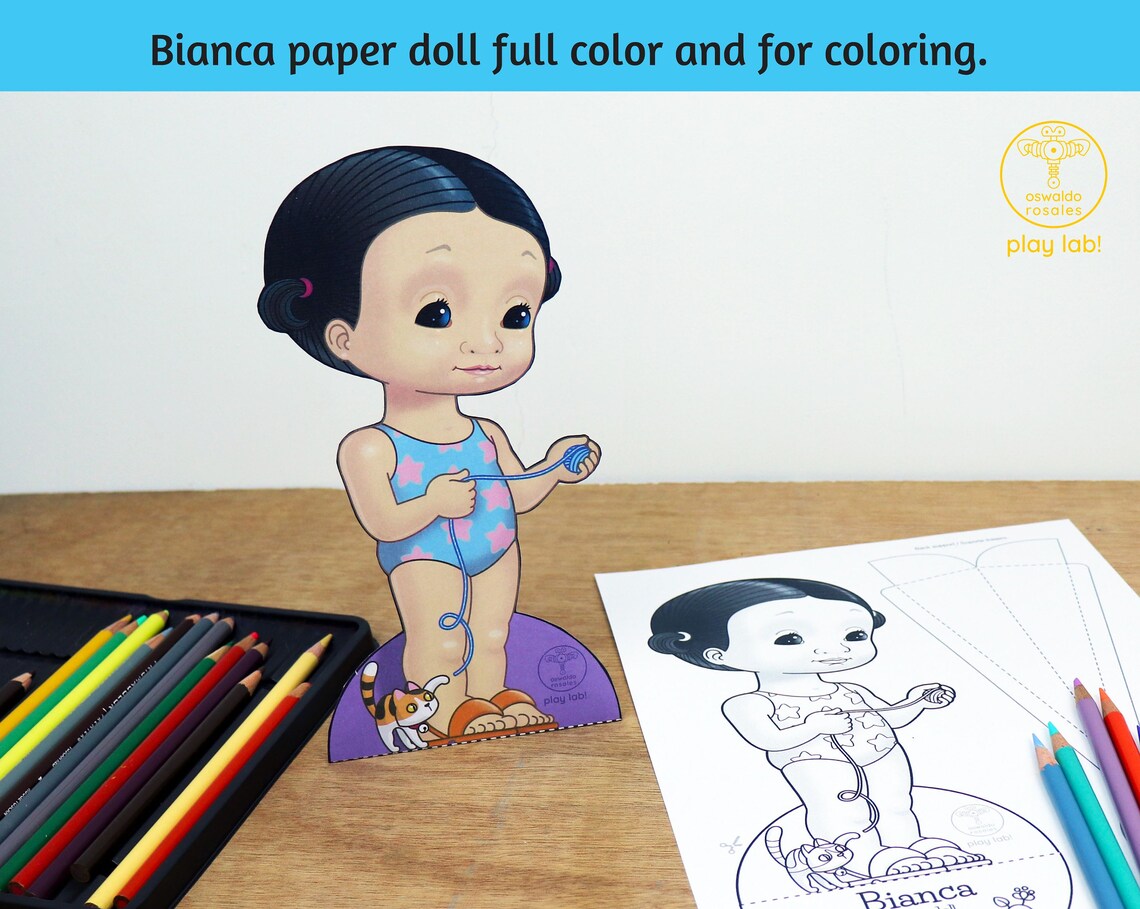 Paper Doll Sunny Sunsummer Day Beach Printable Paper - Etsy