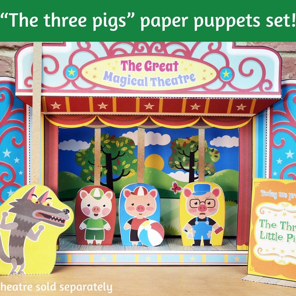 Three Pigs Puppets - Etsy