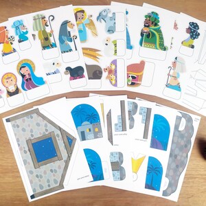 Nativity Scene, Printable, Paper Model, Paper Set, Paper Craft, Paper ...