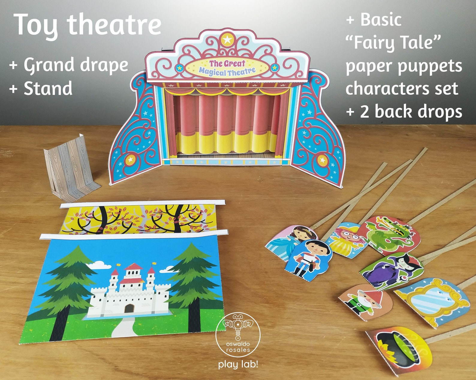 Toy Theatre, Toy Theater, Paper Puppets, Fairy Tale, Printable ...