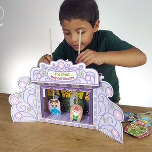 Toy Theatre, Violet, Toy Theater, Paper Puppets, Fairy Tale, Printable ...