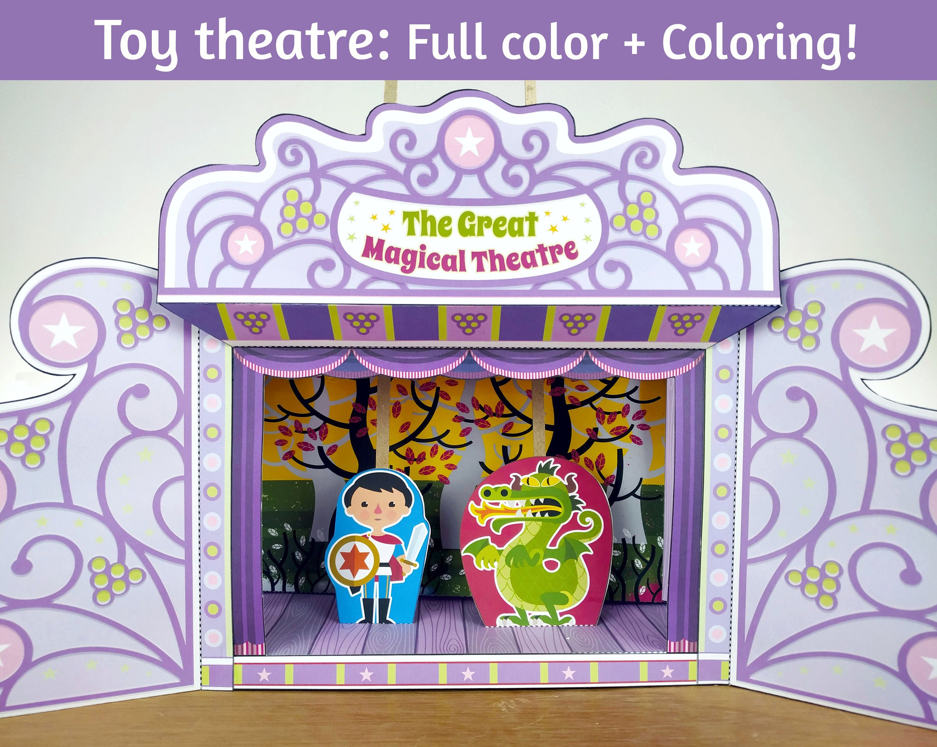 Toy Theatre, Violet, Toy Theater, Paper Puppets, Fairy Tale, Printable ...
