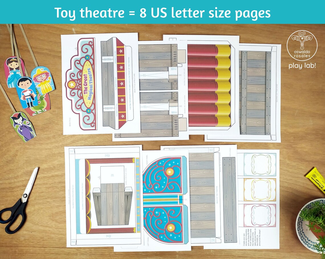Toy Theatre, Toy Theater, Paper Puppets, Fairy Tale, Printable ...