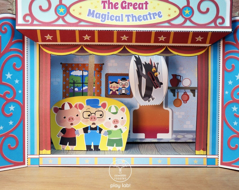 Paper Puppets Set Three Little Pigs Fairy Tale Printable - Etsy Canada