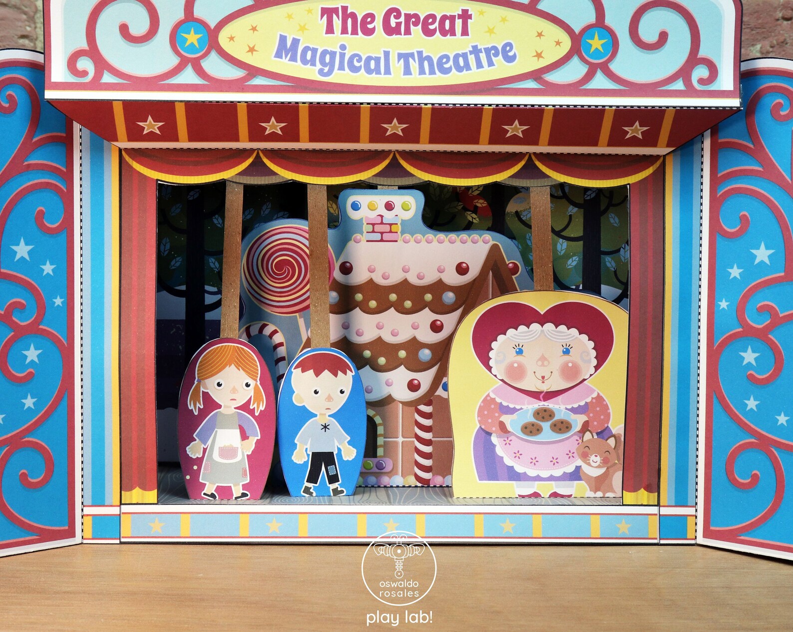 Paper Puppets Set, Hansel and Gretel, Fairy Tale, Printable, Coloring ...