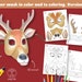 Deer, Paper Mask, North American Animal, Printable, Paper Craft, Paper ...