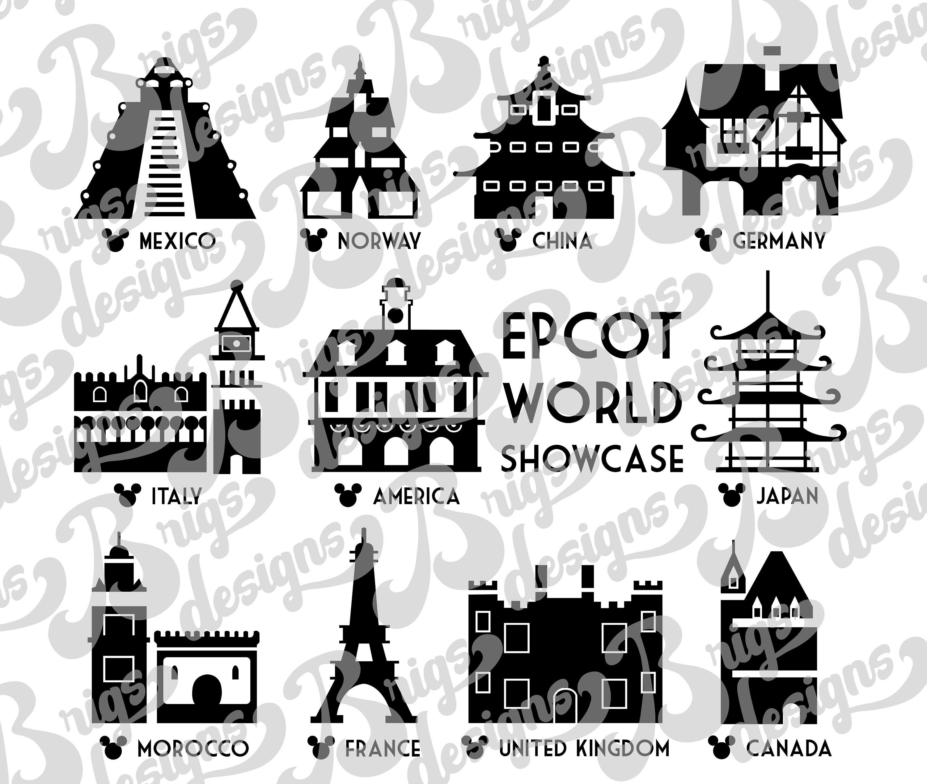 world showcase Epcot Japan Pavilion SVG Prints Wall Décor etna.com.pe