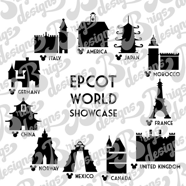 World Showcase Svg - Etsy