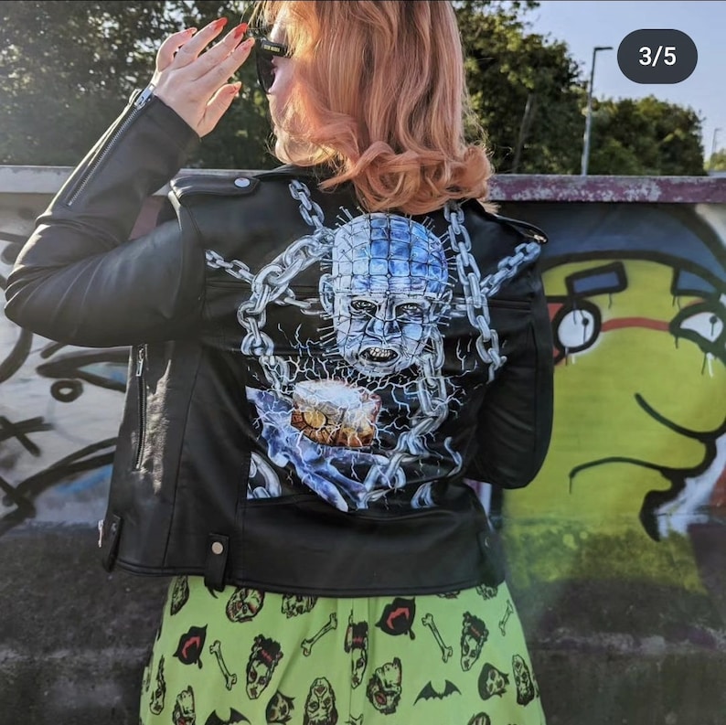 Hellraiser Pinhead Hand Painted Jacket - Etsy