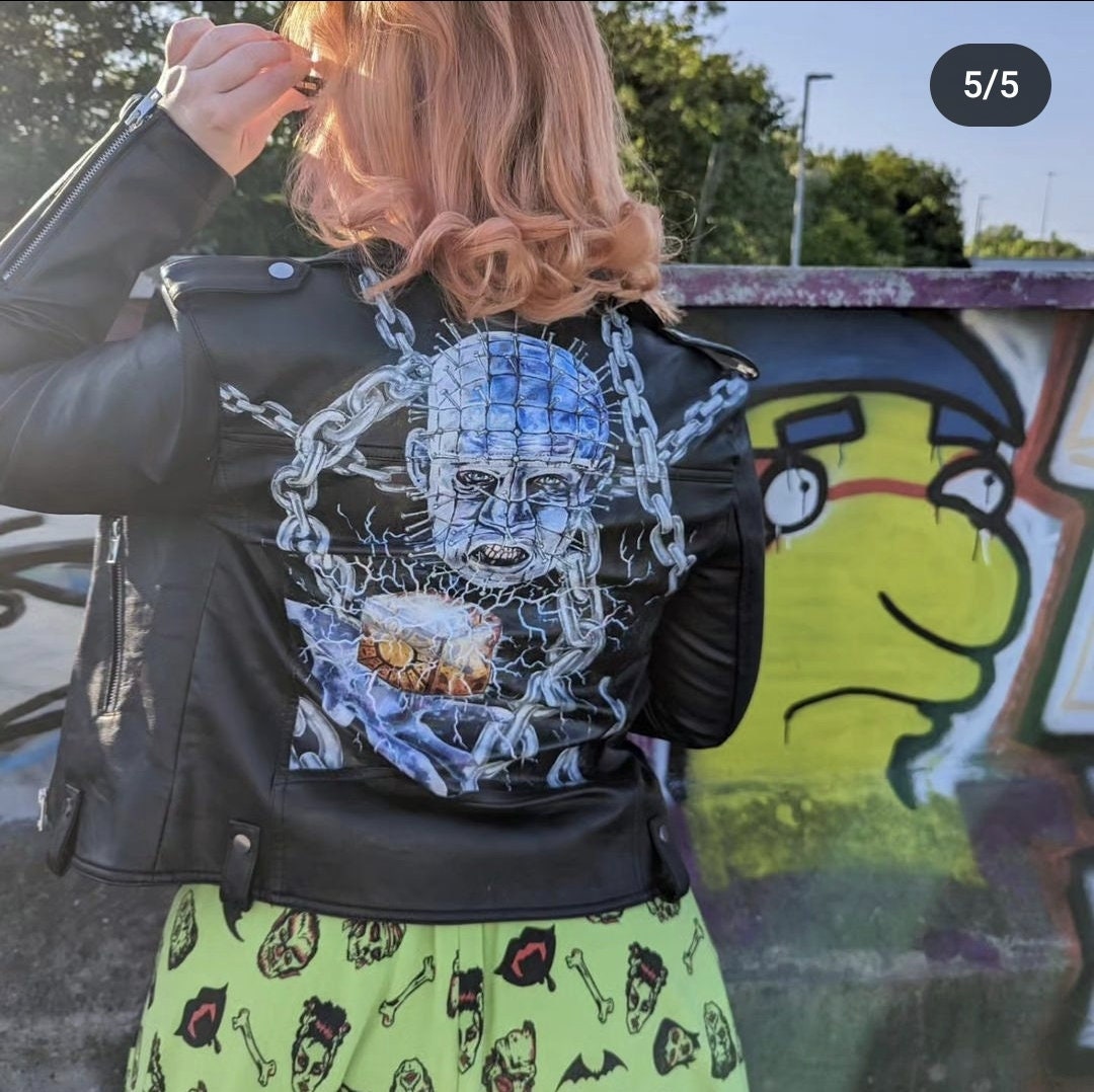 Hellraiser Pinhead Hand Painted Jacket - Etsy