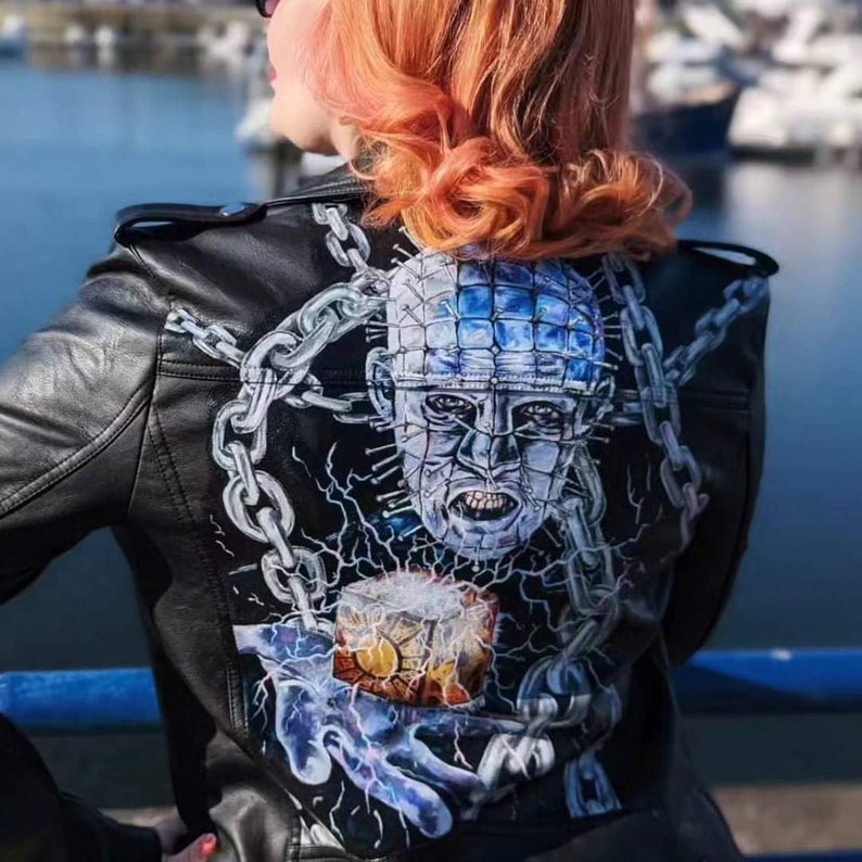 Hellraiser Pinhead Hand Painted Jacket - Etsy