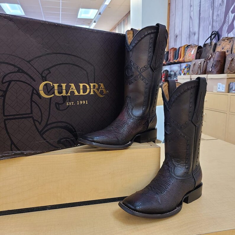 Cuadra Mens Ostrich Belly Flame Black Cherry Boots 3Z01AB - Etsy