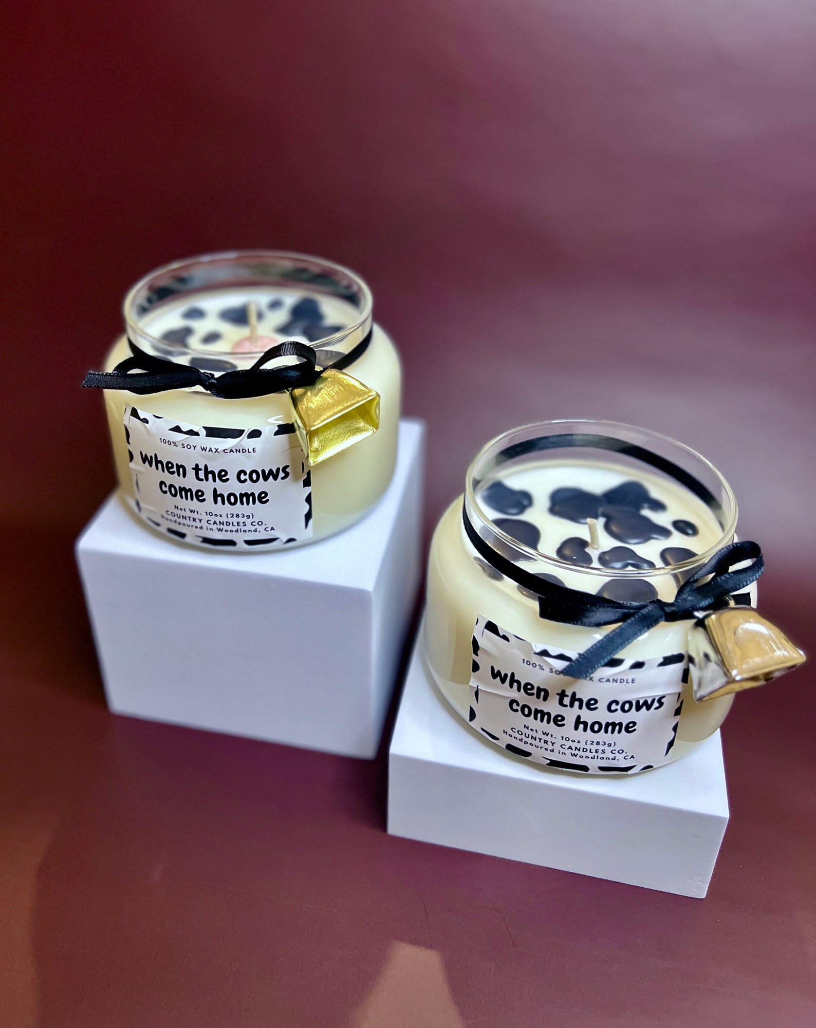 When the Cows Come Home Cow Candle 100% Soy Wax Candle With a Cow Bell ...